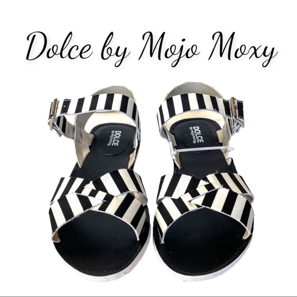 Mojo Moxy | Shoes | Nwot Dolce By Mojo Moxy Black White Sandals | Poshmark